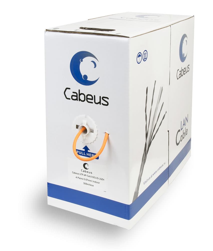 Cabeus UTP-4P-Cat.6-SOLID-LSZH - купить в интернет-магазине, цена в Москве